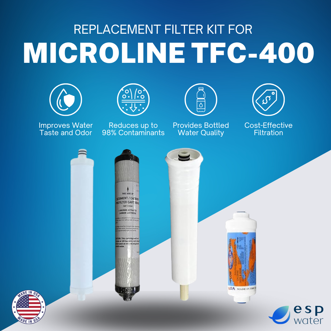 Microline TFC-400 RO Filter Replacement Kit with Membrane – ESP Water